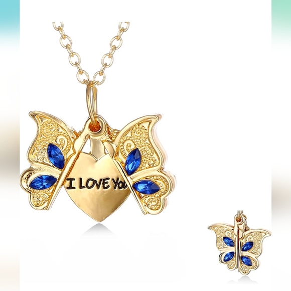 Jewelry | I Love You Butterfly Necklace Nwt | Poshmark